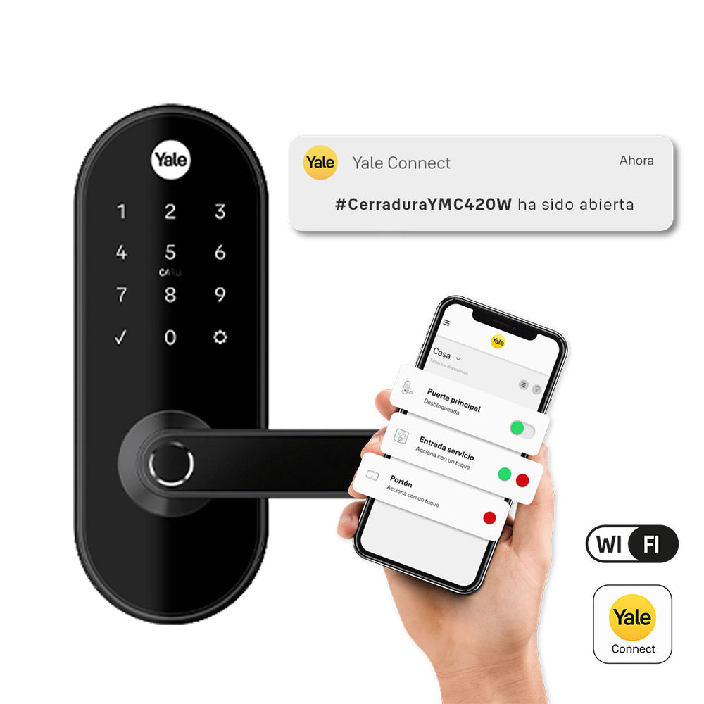 Kit Cerradura Digital YMC420W + Yale Connect - Nueva versión