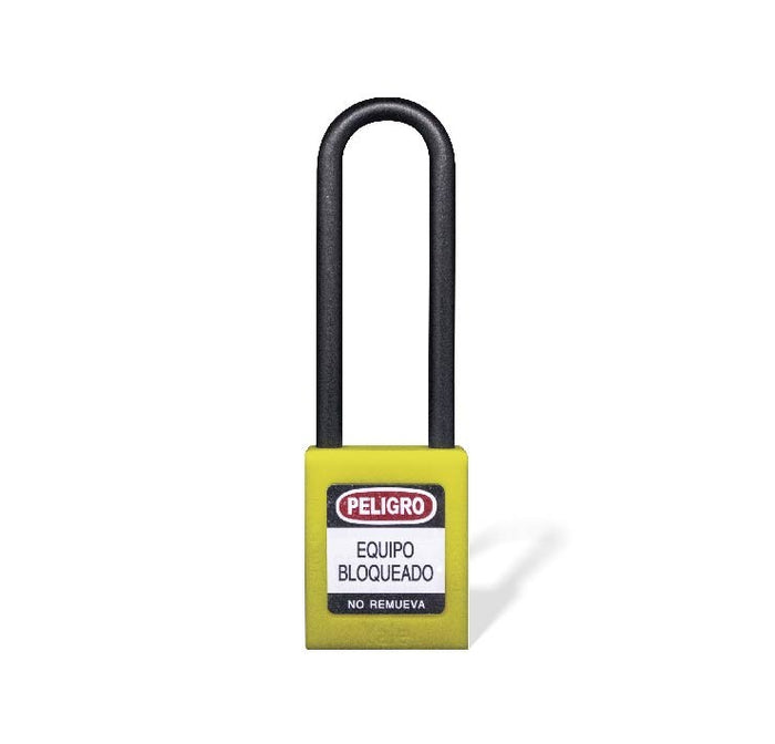 Candado Gancho Largo Nylon Dieléctrico Amarillo Marca Yale
